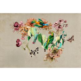 Livingwalls living walls Fototapete &raquo;Walls by Patel Love Nest&laquo; glatt Vlies, Wand gr&uuml;n Vlies B/L: 4m x 2,7m