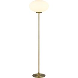 Trio Leuchten Stehlampe &raquo;FOMENTO, Stehleuchte mit Glasschirm &Oslash; 40cm, exkl 1x E27 max 40W&laquo; E27 1 Stk. warmwei&szlig; - kaltwei&szlig; Stehleuchte Metall mit Glas 