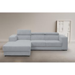 WERK2 Ecksofa &raquo;Cherry 270 x 192 cm modern und bequem&laquo; Cord, L-Form, XXL, Schlaffunktion, Bettkasten grau 90% Polyester, 10% Nylon B/H/T: 270cm x 76cm 