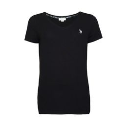 U.S. Polo Assn. T-Shirt 'V-Neck' Damen Gr&ouml;&szlig;e L schwarz / wei&szlig;