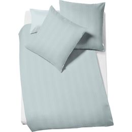 Fleuresse Bettw&auml;sche &raquo;Jade&laquo; 3 Stk. mit dezentem Muster blau Mako-Damast, Obermaterial: 100% Baumwolle B/L: 200cm x 200cm, 1 Stk., 2 Stk., Mako-Damast,