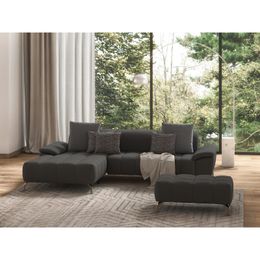 Sit & More sit&more Ecksofa &raquo;Cool L-Form&laquo; wahlweise mit Kopfteilverstellung und Vorziehsitz, motorisch grau B/H/T: 290cm x 79cm x 185cm, Luxus-Microfaser Paris, 