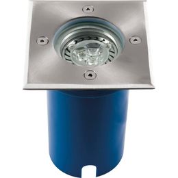 Heitronic Einbauleuchte &raquo;Potsdam&laquo; GU10 Bodenlampe, Bodeneinbauleuchte, begehbar, staub- und wasserdicht silber 1, H: 15,4cm