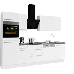 Optifit K&uuml;chenzeile &raquo;Bern&laquo; Breite 270 cm, wahlweise mit E-Ger&auml;ten wei&szlig; B/H/T: 270cm x 60cm, ohne E-Ger&auml;te