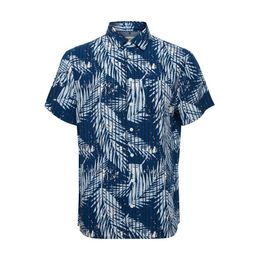 11 Project Button Up Shirt 'Barba' male size XXXL marine blue / Light blue / Black / White