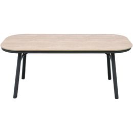 Destiny Garten-Essgruppe &raquo;LUNA SAN MARINO 4 Se + Tisch OV 180x90cm holzf./ natur meliert&laquo; Set, Aluminium, Polyrattan, Polywood beige Aluminium, Wicker/