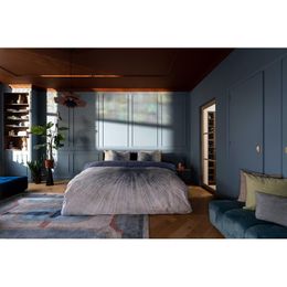 Kayori Bettw&auml;sche &raquo;Saku&laquo; 2 Stk. Hergestellt aus GOTS-zertifizierter Bio-Baumwolle blau Mako-Satin, Obermaterial: 100% Baumwolle B/L: 155cm x 220cm, 1 