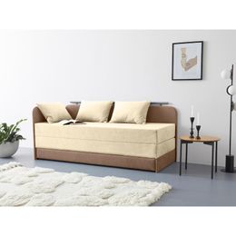 Maintal Polsterliege &raquo;Diana&laquo; mit Stauraum braun Liegeh&ouml;he 55cm, Liegefl&auml;che B/L: 84cm x 198cm, kein H&auml;rtegrad, Schaumstoffmatratze