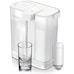 Philips Wasserfilter &raquo;( Filterkartusche f&uuml;r Sofort-Wasserfilter)&laquo; 3 l Fassungsverm&ouml;gen, 1 l/min schneller Durchfluss, wiederaufladbar wei&szlig; Kunststoff 