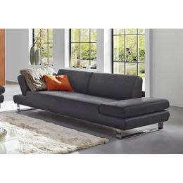W.Schillig 3-Sitzer &raquo;taboo Designsofa mit hohem Sitzkomfort, Breite 232cm, Sitztiefe 69cm&laquo; mit &Uuml;bertiefe, inklusive Armlehnenverstellung grau 