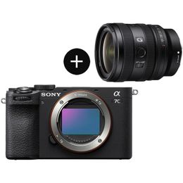 Sony Systemkamera &raquo;Set: SEL2450G Objektiv + ILCE7CM2B&laquo; SEL2450G, 33, 2 fach fach x opt. Zoom, Bluetooth WLAN, inkl. KI-Autofokus, 10 B/s Serienaufnahmen, 