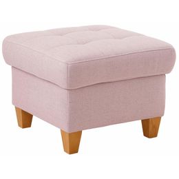 Home Affaire Hocker &raquo;Earl&laquo; rosa Struktur fein (100% Polyester);Luxus-Microfaser (100% Polyester);Luxus-Microfaser in Lederoptik (100% Polyester) B/H/T