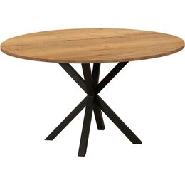 OMG Design Esstisch &raquo;Kent&laquo; 1 Stk. tlg. Hochwertige Melamin-Tischplatte mit Metallgestell braun B/H/T: 130cm x 77cm x 130cm