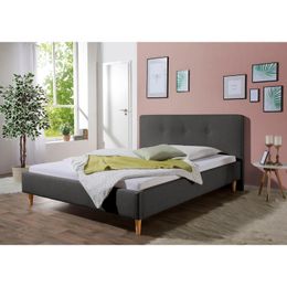 Maintal Polsterbett &raquo;Lonepine&laquo; Bettseiten zerlegt, ohne Bettkasten grau Liegefl&auml;che L&auml;nge B: 200cm x 140cm, Struktur (100% Polyester) ohne Lattenrost/ohne 