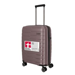 Travelite Herren Travelite Trolley &raquo;AIR BASE Reisekoffer Hartschale&laquo; 37 l 4 Rollen widerstandsf&auml;higes Material und cleverer Innenaufteilung braun B/H/