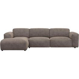 FLEXLUX Ecksofa &raquo;Lucera bequem und komfortabel durch hochwertigen Sitzaufbau, L.Form&laquo; modern & anschmiegsam, Kaltschaum, Stahl-Wellenunterfederung 