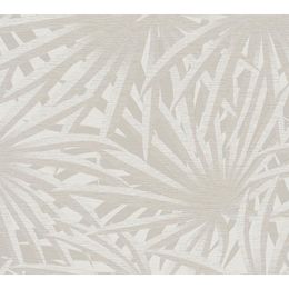 Livingwalls living walls Vliestapete &raquo;Metropolitan Stories, Said Marrakesch&laquo; botanisch floral tropisch Blumen Tapete Floral grau Vinyl, Vlies B/L: 0,53m x 10,05m,