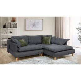 Collection AB Ecksofa &raquo;Mandela L-Form, B: 264 cm&laquo; Schlaffunktion, Bettkasten & 5 Zierkissen, Federkern grau 100% Polyester B/H/T: 264cm x 94cm x 184cm
