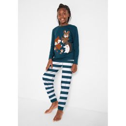 bonprix Kinder bonprix Pyjama &raquo;Pyjama aus reiner Baumwolle (2-tlg. Set)&laquo; Set, 2 tlg. bequeme Passform mit elastischem Bund, aus weichem 