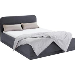 Westfalia Schlafkomfort Polsterbett inkl. Bettkasten bei Ausf&uuml;hrung mit Matratze grau Bezug Bett: wahlweise Microfaser (100% Polyester), Strukturstoff (77% Polyester, 23% 