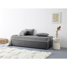 Maintal Polsterliege &raquo;Diana&laquo; grau Liegeh&ouml;he 38cm, Liegefl&auml;che B/L: 93cm x 203cm, kein H&auml;rtegrad, Federkern-Festpolster