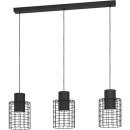 Eglo H&auml;ngeleuchte &raquo;MILLIGAN&laquo; E27 1 Stk. H&auml;ngeleuchte und wei&szlig; aus Stahl - exkl. E27 - 40W schwarz &Oslash; 20cm H: 110cm, 1 Stk.