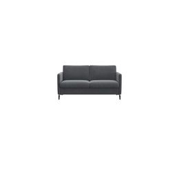 FLEXLUX 2-Sitzer &raquo;Fiore, super Sitzkomfort durch Kaltschaum im Sitz&laquo; schmale Armlehnen, F&uuml;&szlig;e Alu+schwarz grau 100% Polyester B/H/T: 149cm x 85cm x 