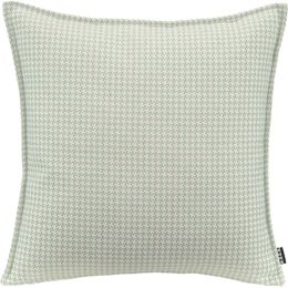 HOCK Dekokissen &raquo;Bobo&laquo; mit Jaquard-Struktur, Kissenh&uuml;lle mit F&uuml;llung, 1 St&uuml;ck gr&uuml;n Baumwolle, Polyester B/L: 50cm x 50cm, 1 Stk.