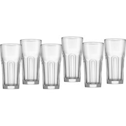 Ritzenhoff & Breker Gl&auml;ser-Set &raquo;Riad&laquo; Facetten-Optik, 6-teilig transparent Glas &Oslash; 7cm x 14cm, 280ml, 6 Stk.