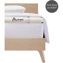 Fleuresse Spannbettlaken &raquo;Topper&laquo; aus Jersey-Elasthan, f&uuml;r eine Matratzenh&ouml;he bis 10 cm beige Jersey-Elasthan, Obermaterial: 96% Baumwolle, 4% 