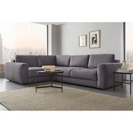Home Affaire Ecksofa &raquo;Bloomfield, Mega Polsterecke, Breite 289cm, viel Platz, L-Form&laquo; In verschiedenen Gr&ouml;&szlig;en grau 100% Polyester B/H/T: 209cm x 84cm 