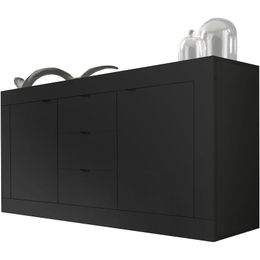 Home Affaire Sideboard &raquo;Basic&laquo; Breite 160 cm, 2 T&uuml;ren 3 Schubk&auml;sten schwarz B/H/T: 160cm x 86cm x 43cm, 3 Stk., 2 Stk.