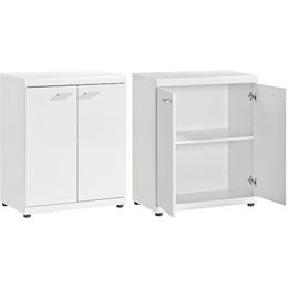 Procontour Sideboard &raquo;Sun BESTSELLER!&laquo; H&ouml;he 74cm, mit variabel verstellbaren Einlegeb&ouml;den wei&szlig; B/H/T: 60cm x 74cm x 35cm