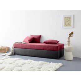 Maintal Polsterliege &raquo;Diana&laquo; rot Liegeh&ouml;he 55cm, Liegefl&auml;che B/L: 83cm x 203cm, kein H&auml;rtegrad, Federkern-Festpolster