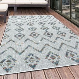 Ayyildiz Teppiche Outdoorteppich &raquo;BAHAMA 5152&laquo; rechteckig 8 mm H&ouml;he L&auml;ufer, Flachflor mit Hoch-Tief-Struktur, In-und Outdoor geeignet bunt Polypropylen B : 140cm 1 Stk.