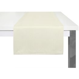 WIRTH Tischl&auml;ufer &raquo;Neufahrn&laquo; beige Kunstfaser B/L: 40cm x 150cm, eckig