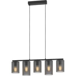 Eglo H&auml;ngeleuchte &raquo;COLOMERA Pendellampe - Stahl - E27 - 5X40W - IP20&laquo; E27 1 Stk. H&auml;ngelampe, Deckenlampe, Wohnzimmer, Esszimmer, L80 x B12 x H110 cm 5
