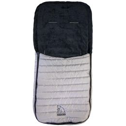 Heitmann Felle Fu&szlig;sack &raquo;Eisb&auml;rchen - Steppfu&szlig;sack&laquo; f&uuml;r die &Uuml;bergangszeit, ideal f&uuml;r Kinderwagen & Buggy, waschbar grau Einheitsgr&ouml;&szlig;e Fu&szlig;sack