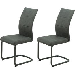 Hela Freischwinger &raquo;MELANIE&laquo; (Set) 2 Stk.Vintage Optik schwarz 100% Polyester B/H/T: 43cm x 98cm x 60cm, 2 Stk.