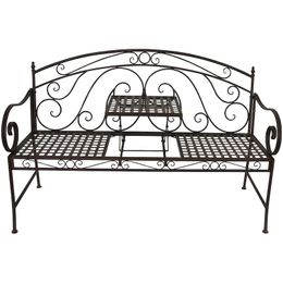 Garden Pleasure Gartenbank &raquo;Saket&laquo; schwarz Stahl B/H/T: 146cm x 96cm x 53cm