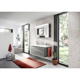 Waschtisch &raquo;Serie Balto Mineralmarmor-Waschtisch mit Unterschrank, 123 cm breit&laquo; 2 Stk. tlg. Waschplatz mit 2 Schubladen, Badschrank in verschiedenen 