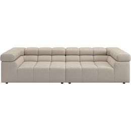 Home Affaire Big-Sofa &raquo;Ancona modern, elegant, bequem, viel Platz, B/T/H: 290/110/70 cm&laquo; auff&auml;llige Steppung, inkl. 2 Zierkissen und verstellbaren 
