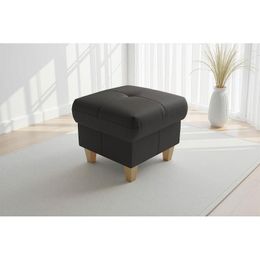 Sit & More sit&more Polsterhocker &raquo;Pamela, Leder, B: 58 cm&laquo; 1 Stk. tlg. mit praktischen Stauraum, hochwertige Qualit&auml;t, verschiedene Farben schwarz B/H/T: 58cm x