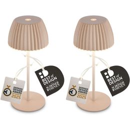 Briloner Leuchten LED Au&szlig;en-Tischleuchte &raquo;RIFFLE 7685021&laquo; beige Einheitsgr&ouml;&szlig;e