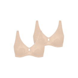 Triumph B&uuml;gel-BH ' Wild Rose Sensation ' Damen Gr&ouml;&szlig;e 75 beige