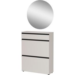 Germania Garderoben-Set &raquo;GW-Baldone&laquo; 2 Stk. tlg. Glas, Holzwerkstoff, Metall gro&szlig;er Spiegel