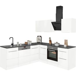 KOCHSTATION Winkelk&uuml;che &raquo;KS-Brindisi&laquo; Stellbreite 220/220 cm, wahlweise mit E-Ger&auml;ten, mit MDF-Fronten wei&szlig; B/H/T: 220cm x 60cm, ohne E-Ger&auml;te