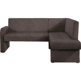 Home Affaire Eckbank &raquo;Umag&laquo; Sitz und R&uuml;cken gepolstert, verschiedene Qualit&auml;ten braun Holzwerkstoff, Massivholz, Polyester B/H/T: 190cm x 89cm x 140cm