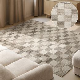 vikosa Wollteppich &raquo;Quadra&laquo; rechteckig 15 mm H&ouml;he Handgemacht, Kariert, Karo, Natur, Wolle, Wohnzimmer,Schlafzimmer beige Wolle B : 120cm 1 Stk., 15mm