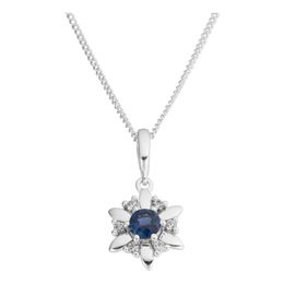 Firetti Damen Kettenanh&auml;nger &raquo;Schmuck Geschenk Gold 333 Halsschmuck Anh&auml;nger Blume&laquo; mit Brillanten 0,06 P2 = erkennbare Einschl&uuml;sse, Diamanten 